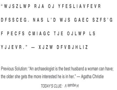 CELEBRITY CIPHER | Arts-and-entertainment | dailycourier.com