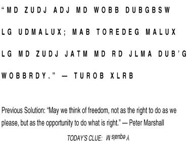 CELEBRITY CIPHER | Arts-and-entertainment | dailycourier.com