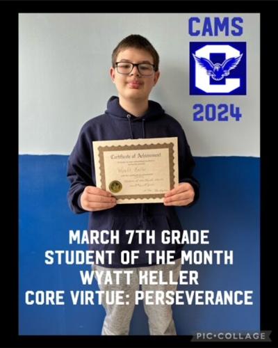 Middle school names students of the month | News | dailycourier.com