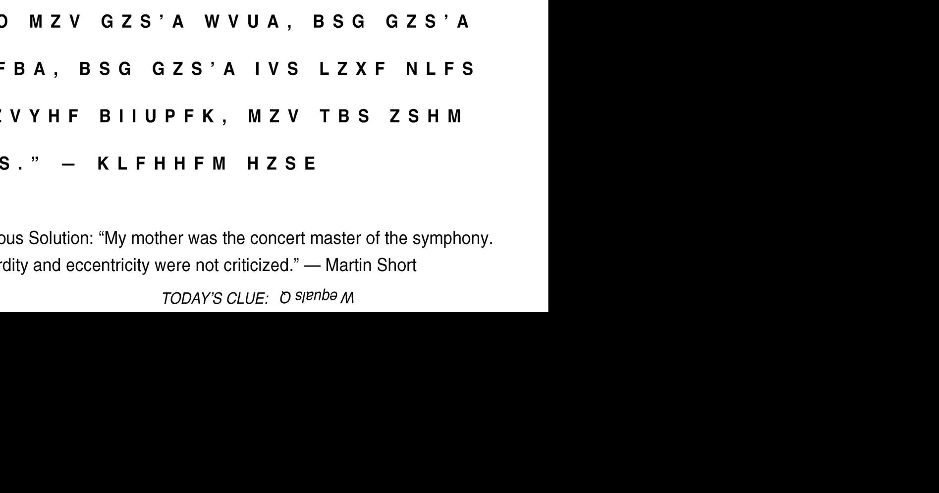 CELEBRITY CIPHER | Arts-and-entertainment | dailycourier.com