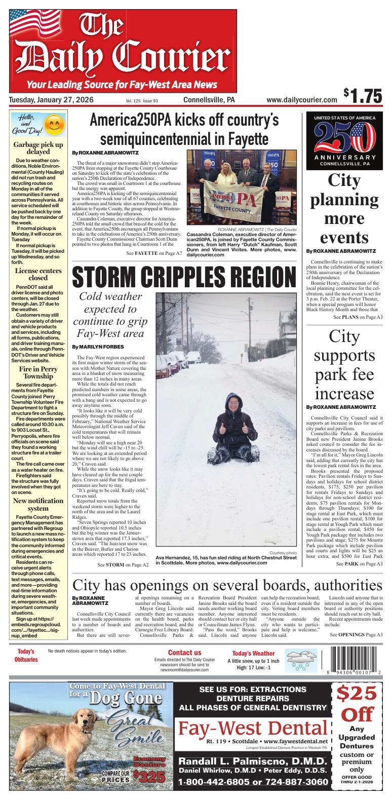 Page A1 | e-Edition | dailycourier.com