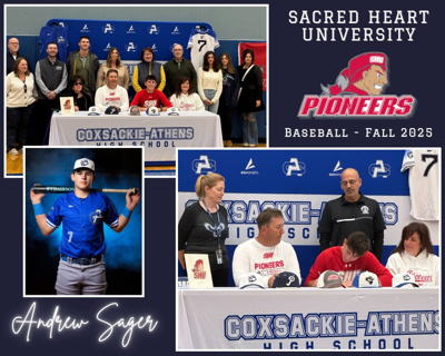Coxsackie-Athens baseball star Andrew Sager commits to Sacred Heart ...