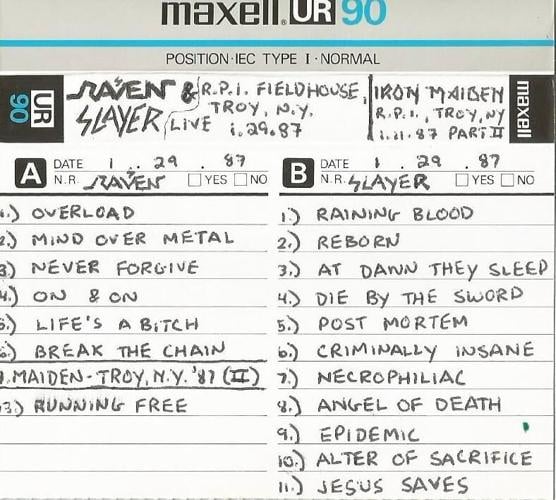 LIVE (Retro & Interview): WASP, Slayer & Raven @ RPI Fieldhouse, 01/29 ...