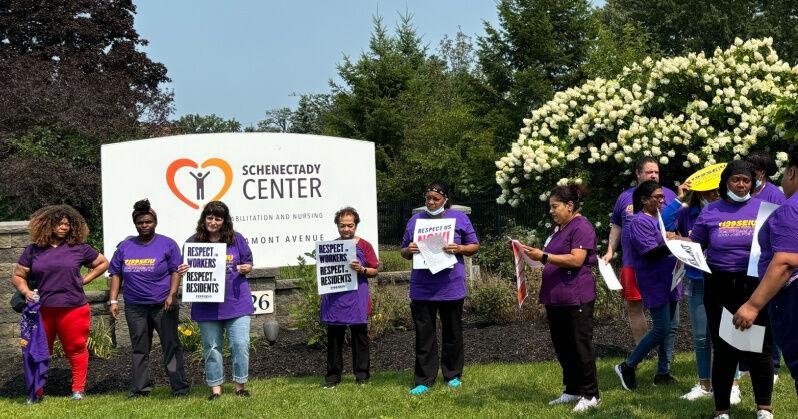 Health care workers picket Schenectady Center over contract | News ...