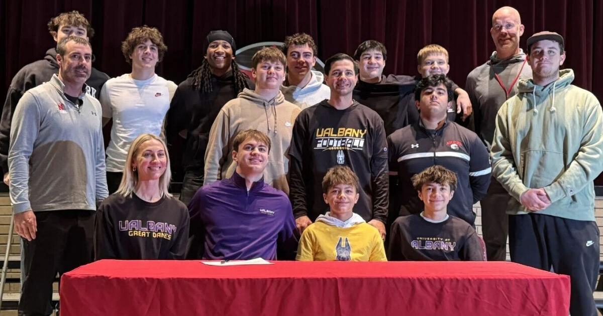 Niskayuna football's Grasso, officially signs to UAlbany | High School ...