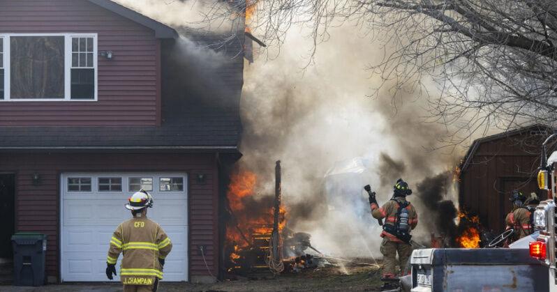 Firefighters battle blaze at town of Amsterdam home | News ...