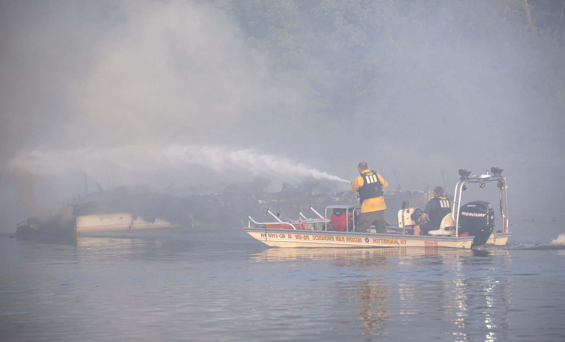 Photos: Boat fire on Mohawk River at Alplaus | News | dailygazette.com