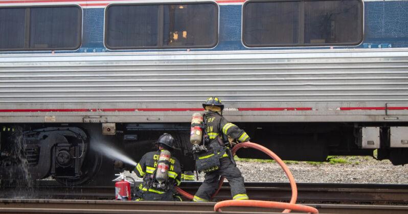 Burning debris stops Amtrak train in Hudson | News | dailygazette.com