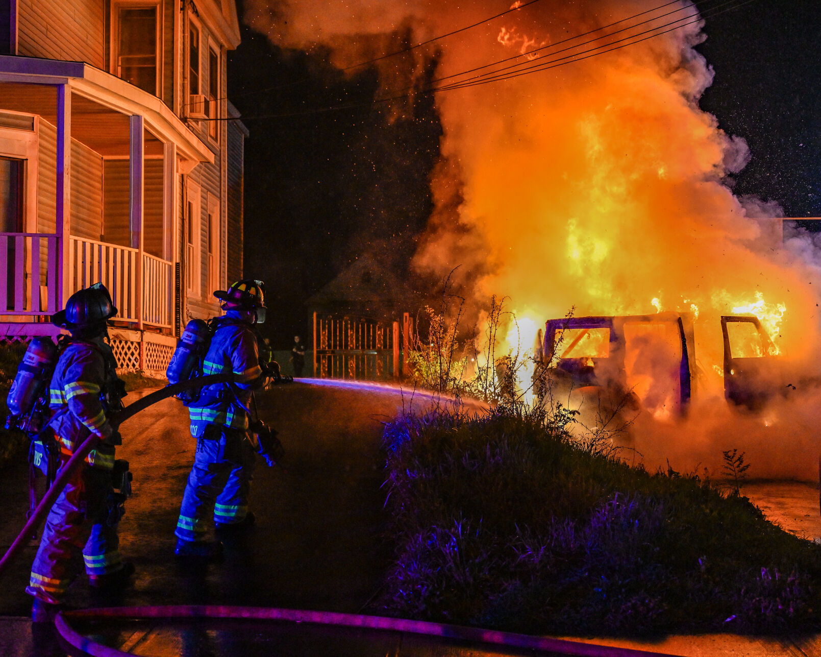 Photos: Car lot fire in Schenectady | Police, Fire, Courts ...