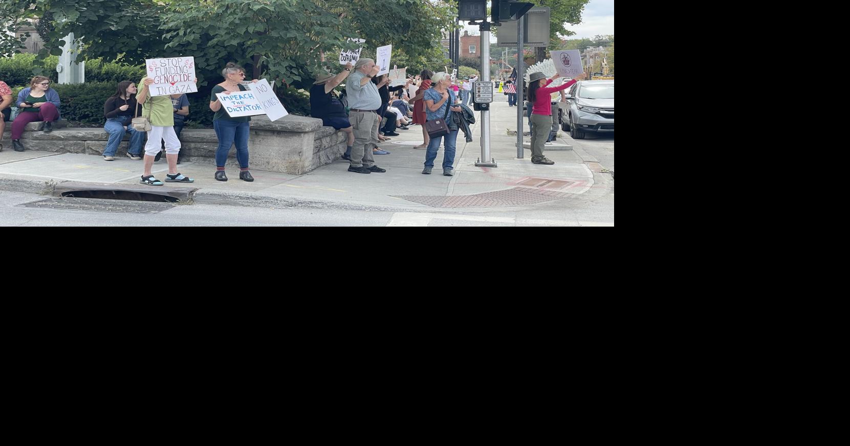Catskill Labor Day protest draws about 100 people | Hudsonvalley360.com ...