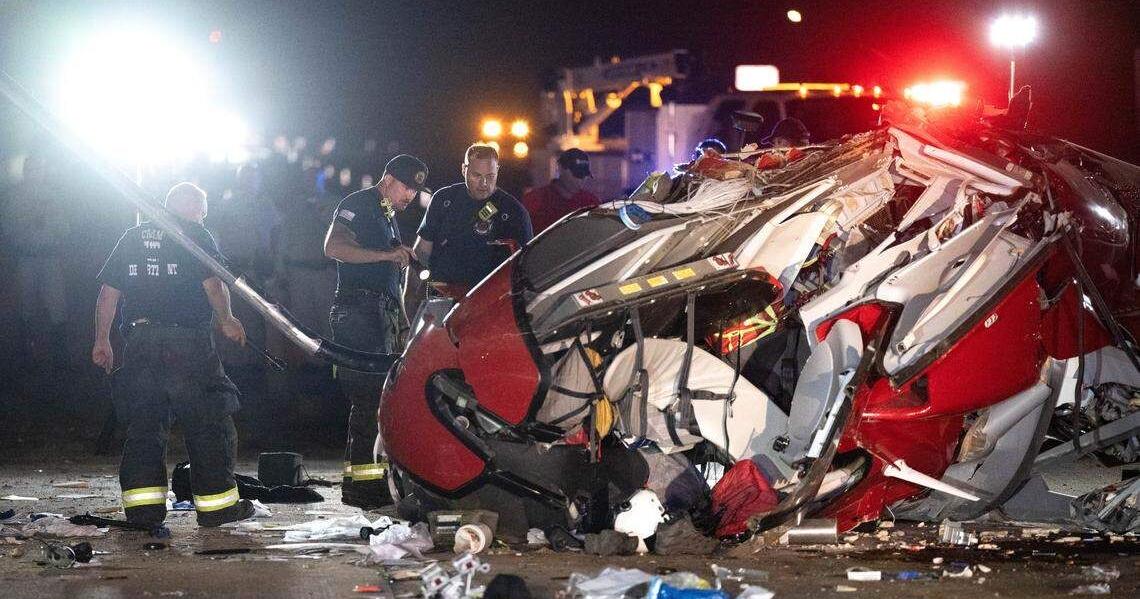 3 critically injured after medevac helicopter crashes on highway in ...
