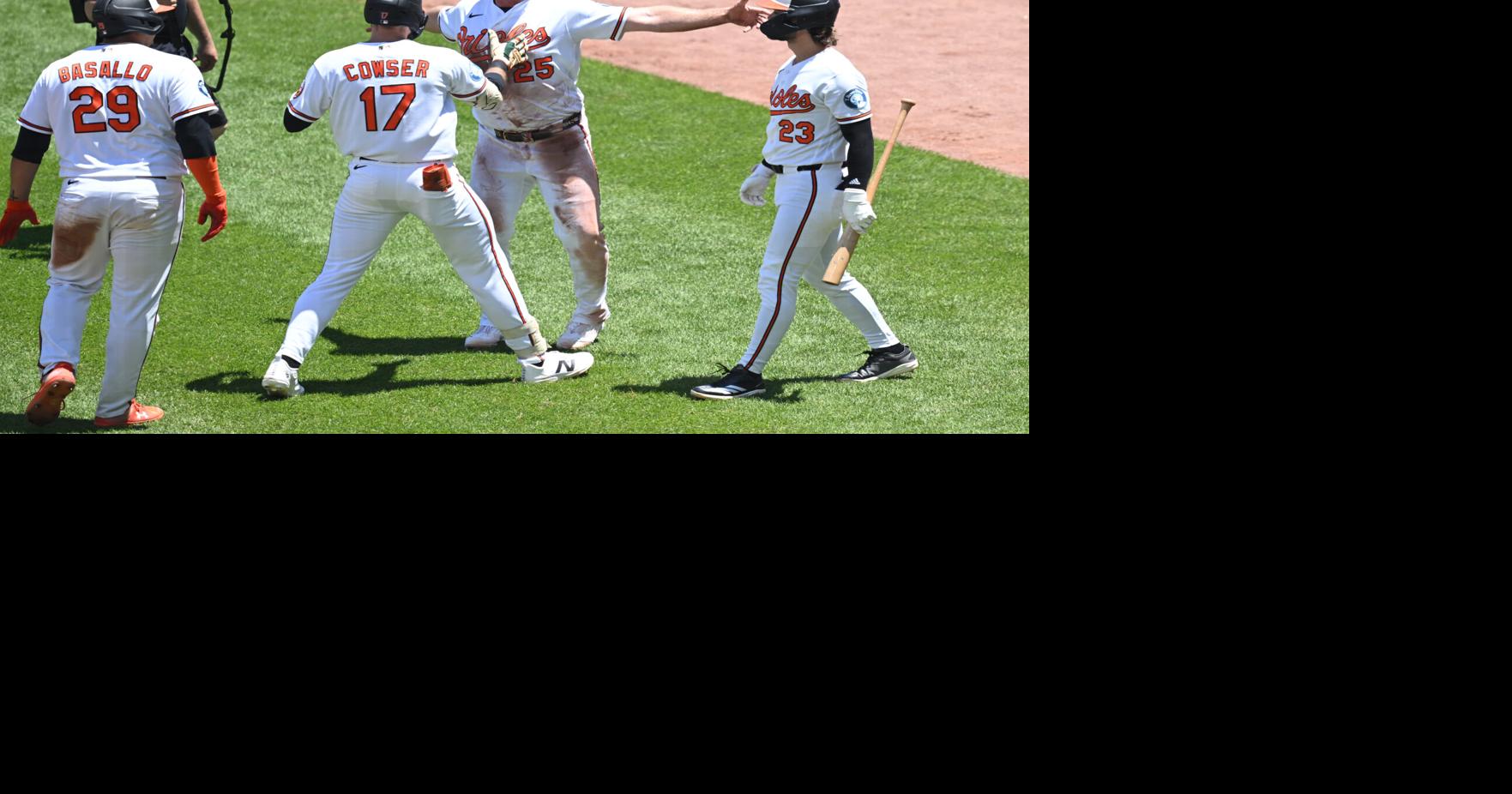 Cowser HR, 4 RBIs back solid start by Bradish in Orioles' 9-5 victory ...