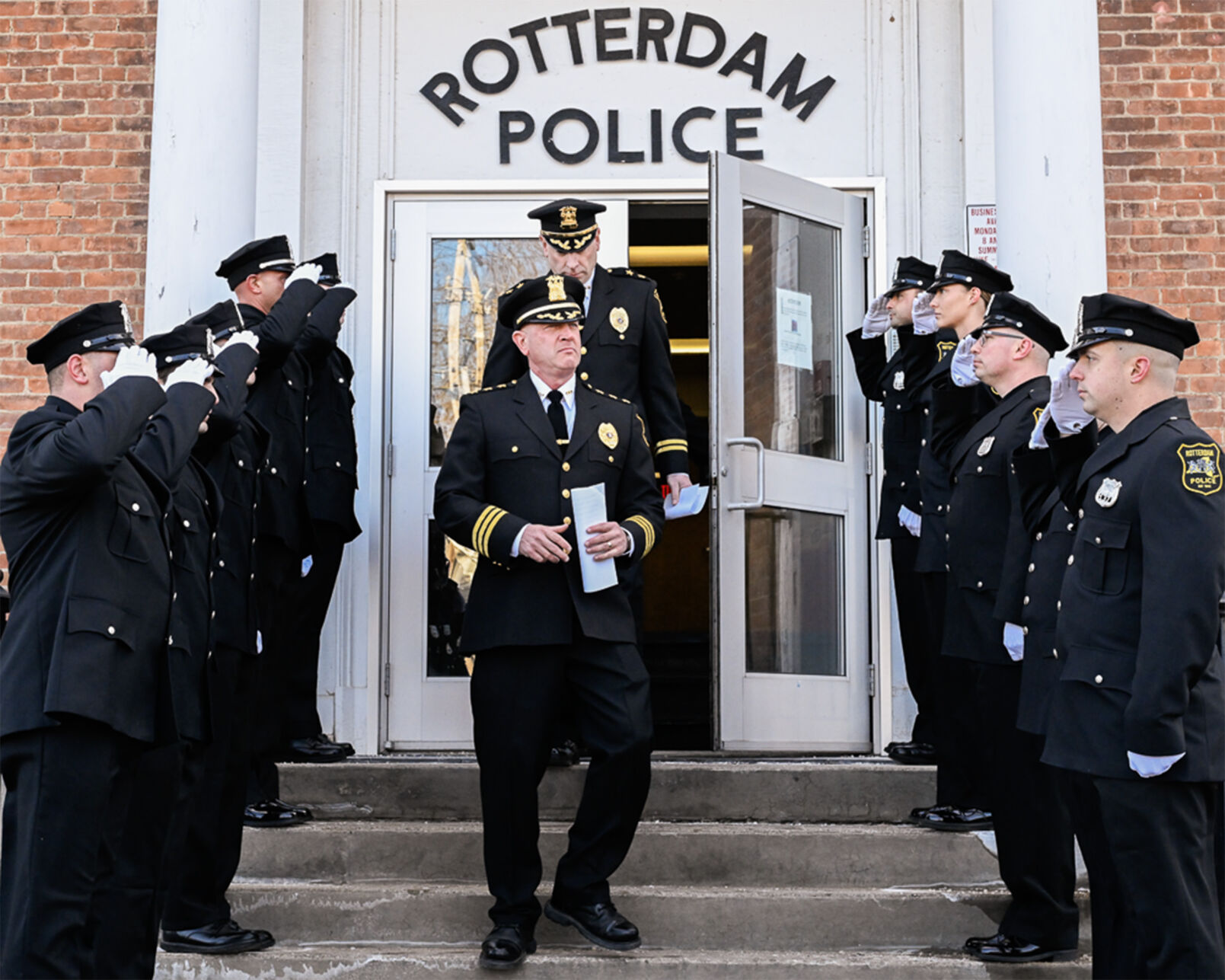 Retiring Rotterdam Police Chief Brown's walkout in photos | Police ...
