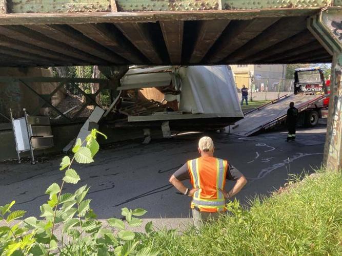 Weaver Street bridge struck in Schenectady Wednesday (with Photos ...