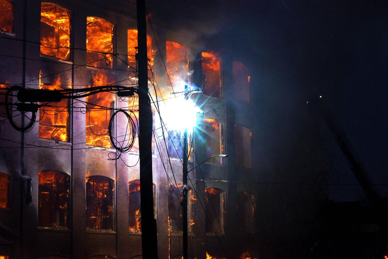 Massive fire destroys vacant Fownes factory in Gloversville | Leader ...