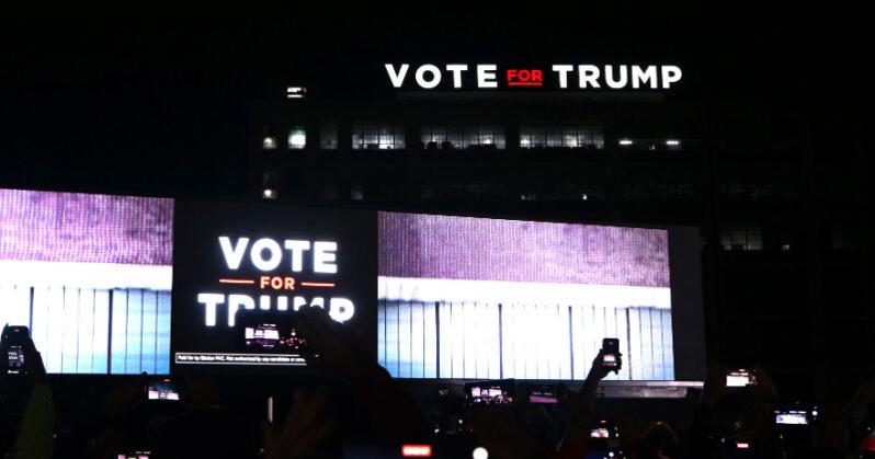 Photos: 'VOTE FOR TRUMP" sign lighting, Amsterdam | News | dailygazette.com