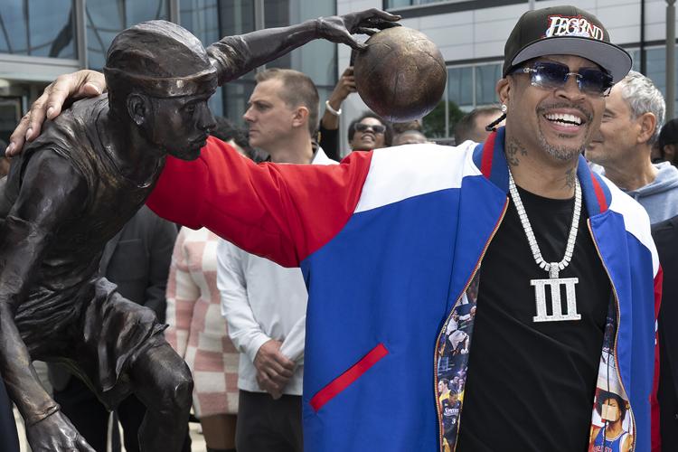 Allen Iverson immortalized with sculpture alongside 76ers greats Julius ...