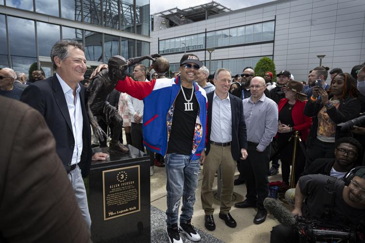 Allen Iverson immortalized with sculpture alongside 76ers greats Julius ...