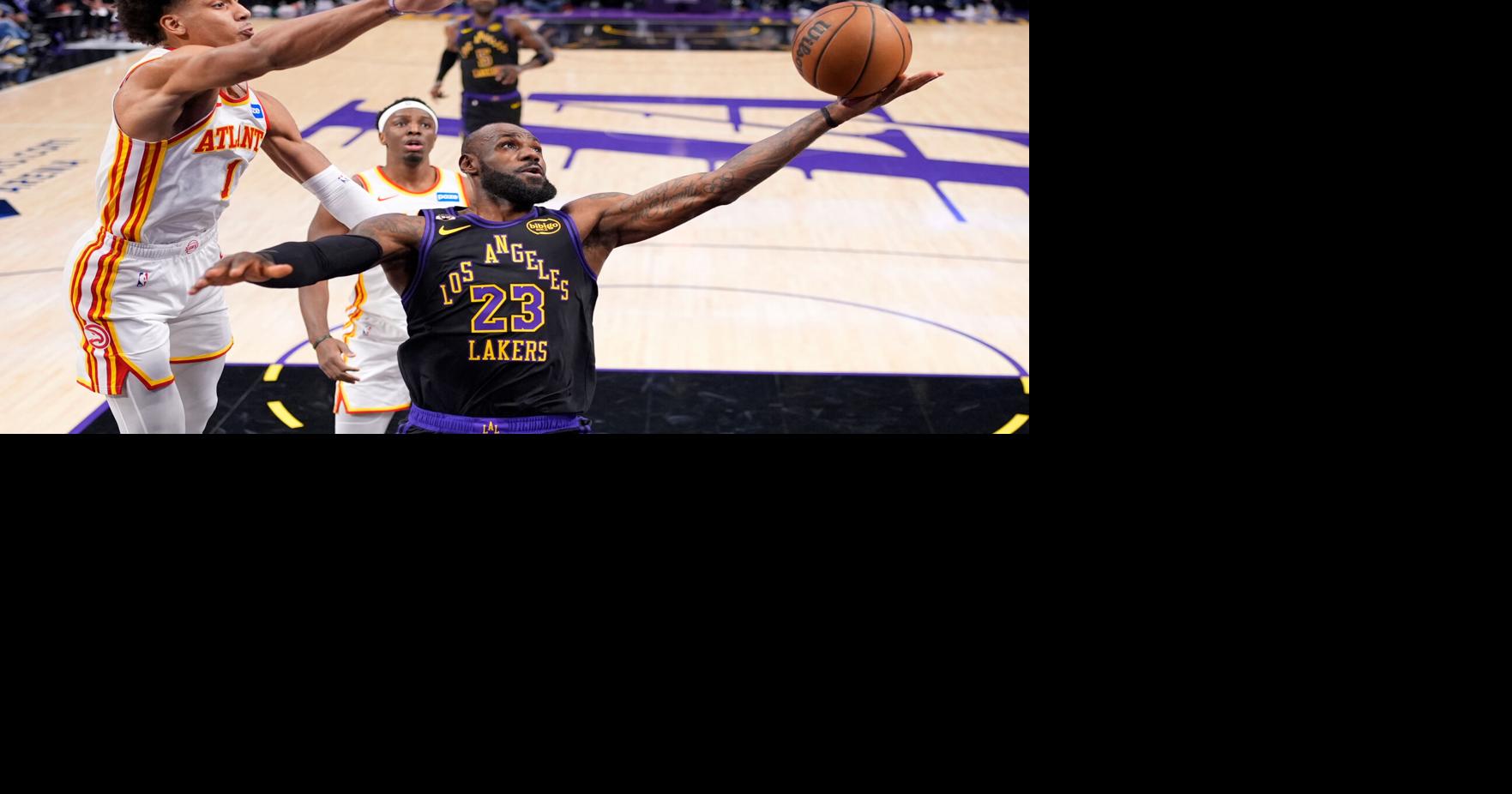 LeBron barely misses triple-double, Luka adds 27 in Lakers' skid ...