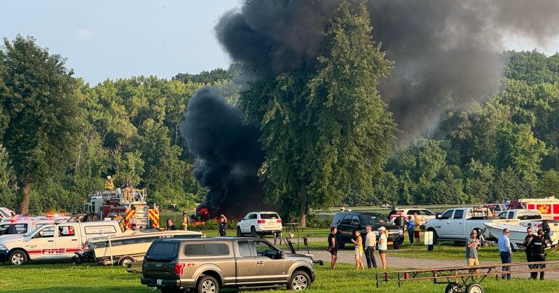 Two safe after boat catches fire on Mohawk at Alplaus | News ...