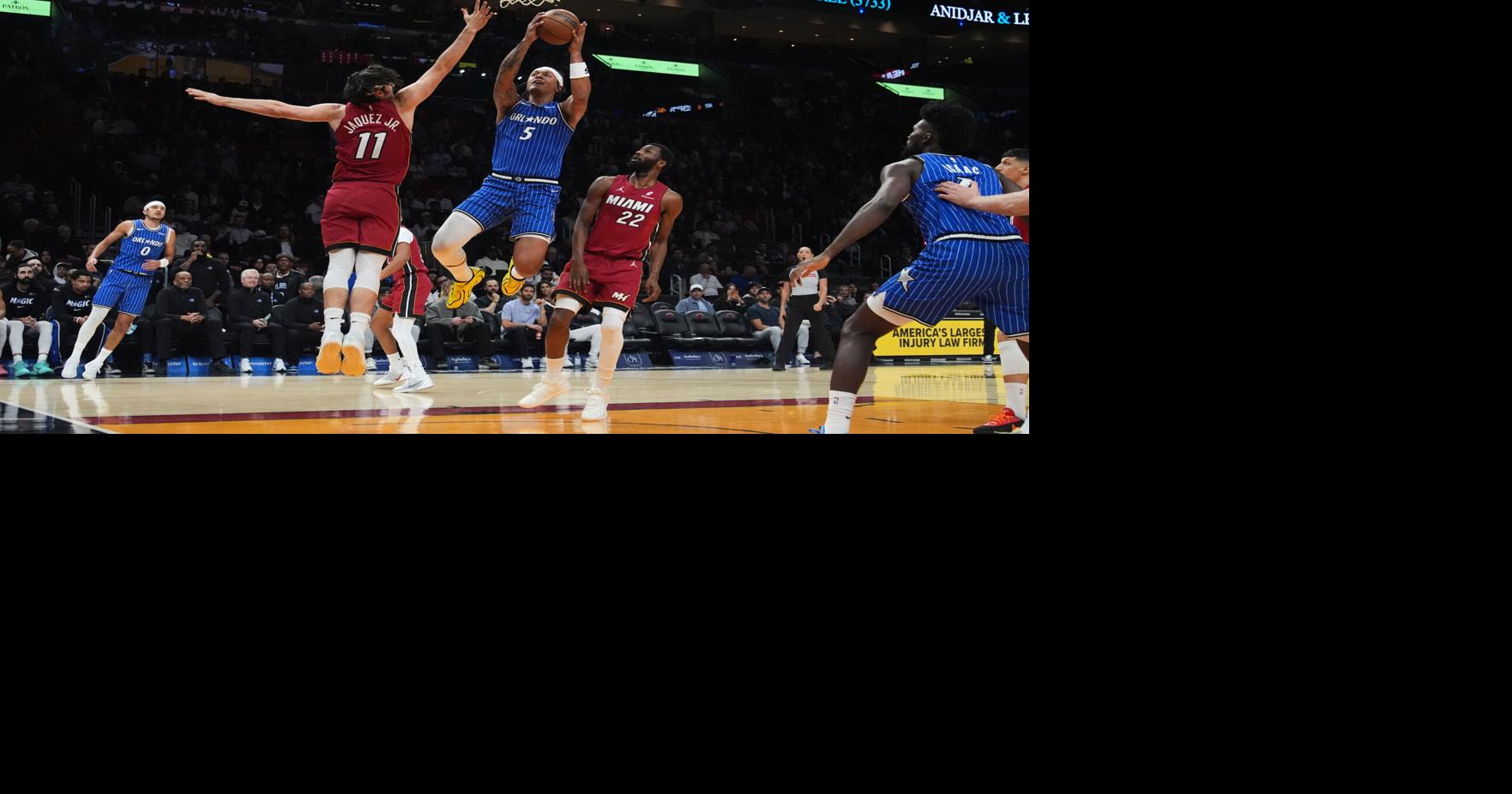 Paolo Banchero and Anthony Black lead Magic past Heat 133-124 to snap 4 ...