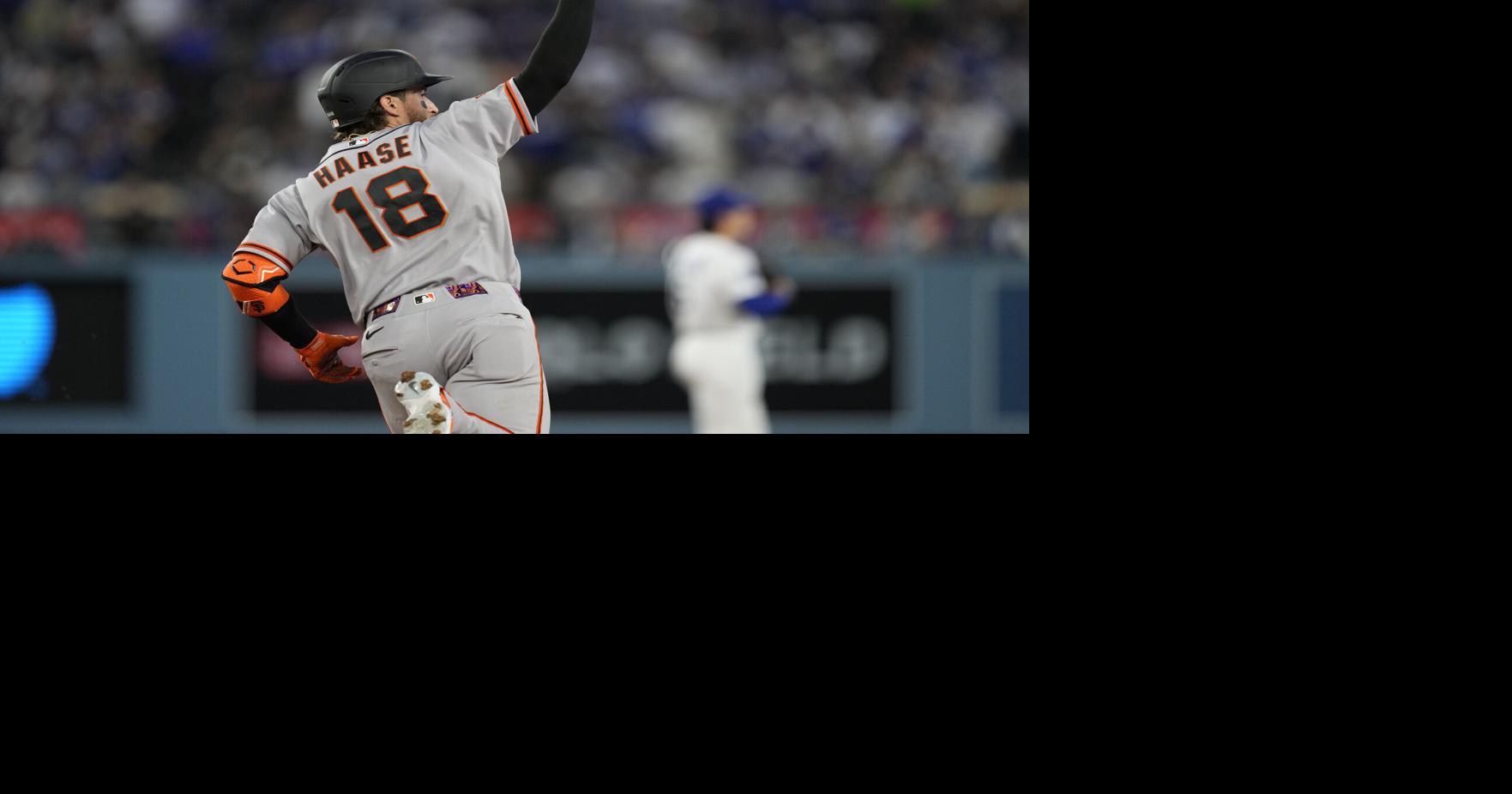 Giants beat Dodgers 6-2 as Bader and Haase hit back-to-back homers off ...