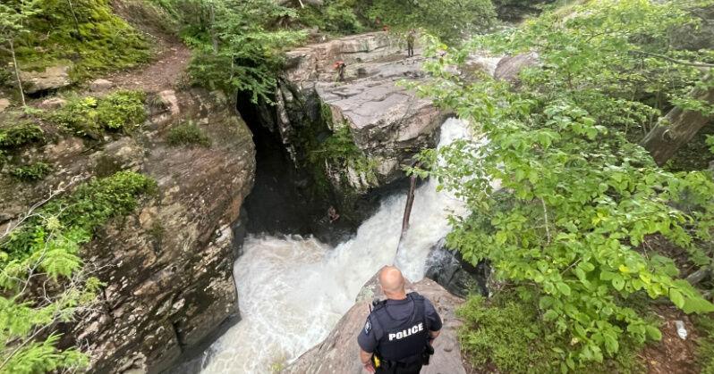 Man rescued unharmed at Fawn's Leap waterfall in Hunter ...