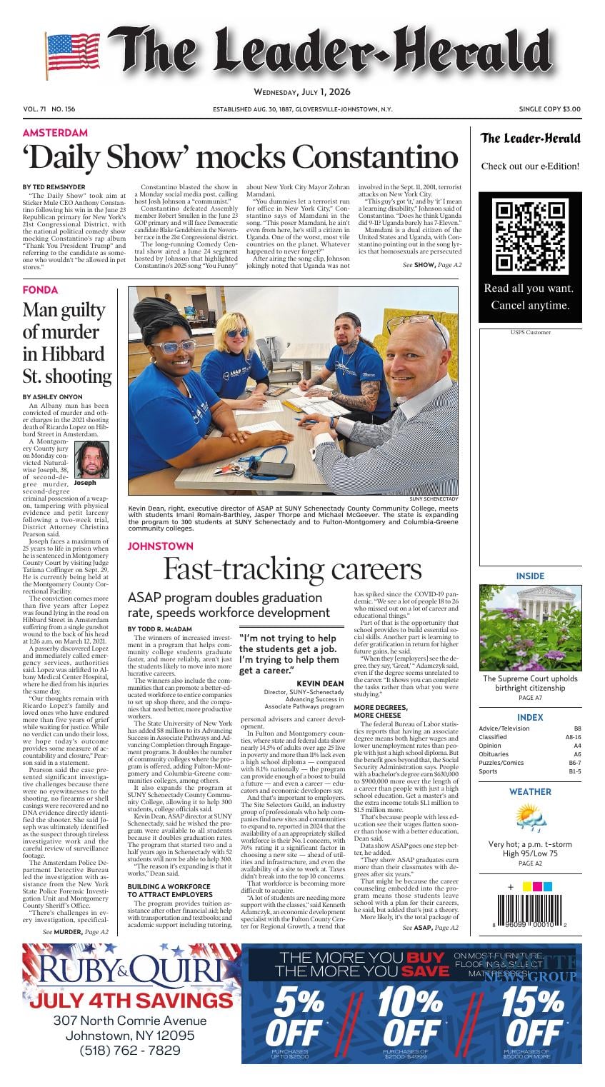 Page A1 | Leader-Herald e-Edition | dailygazette.com