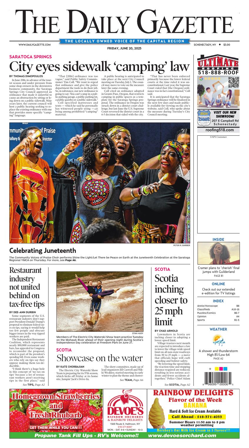 Page A1 | Daily Gazette e-Edition | dailygazette.com