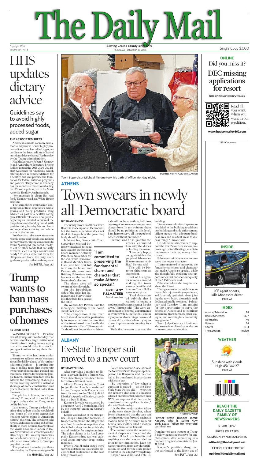 Page A1 | Hudson Valley e-Editions | dailygazette.com