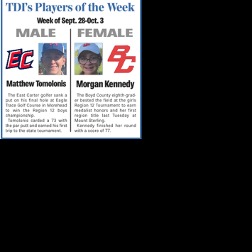 TDI Players of the Week: (Sept. 28-Oct. 3) East Carter's Matthew ...