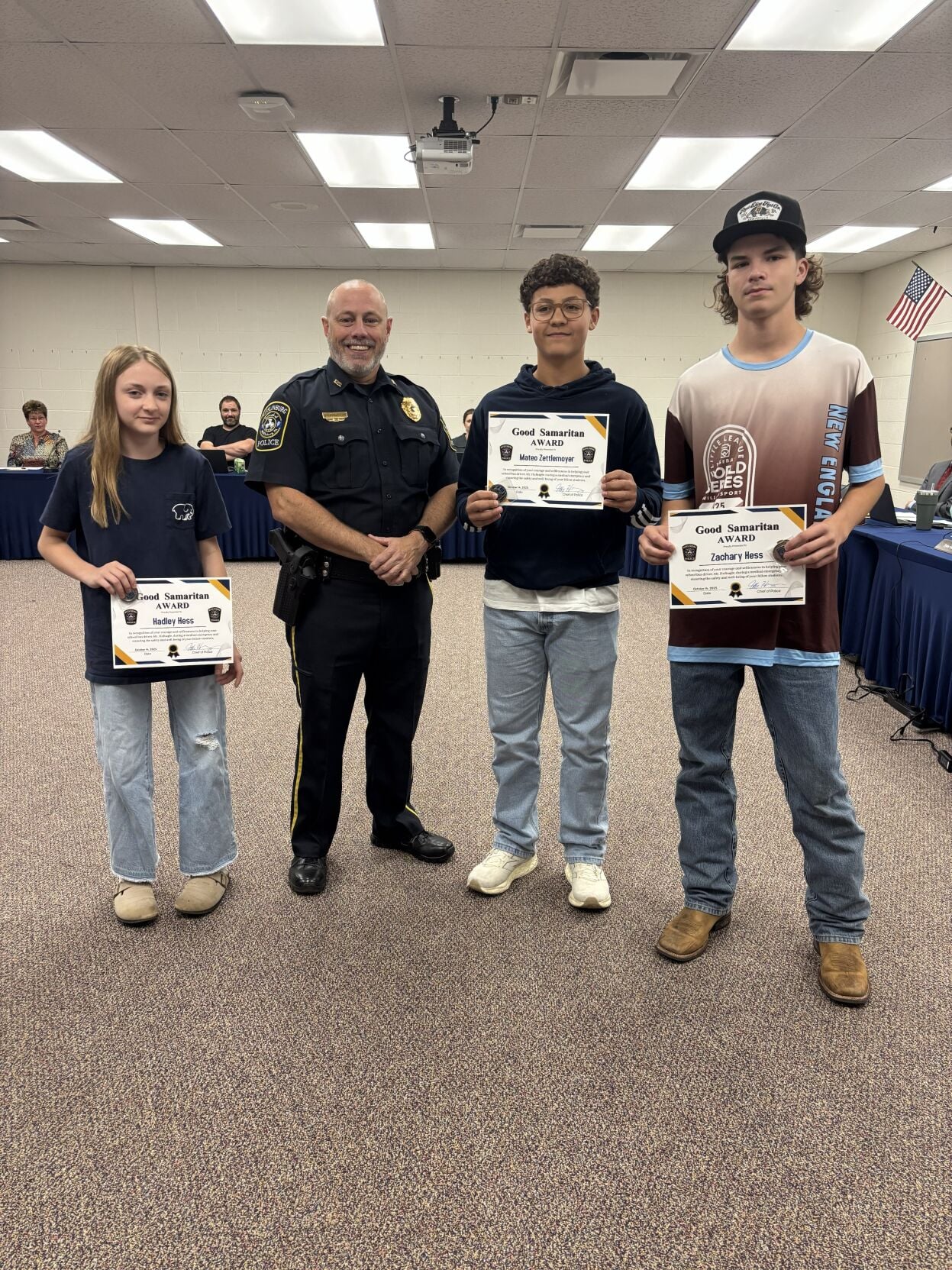 Mifflinburg Police Chief recognizes students for efforts during medical ...