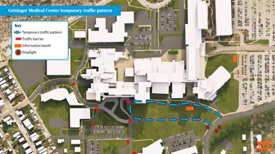 Two hospital entrances will temporarily close for Geisinger road ...
