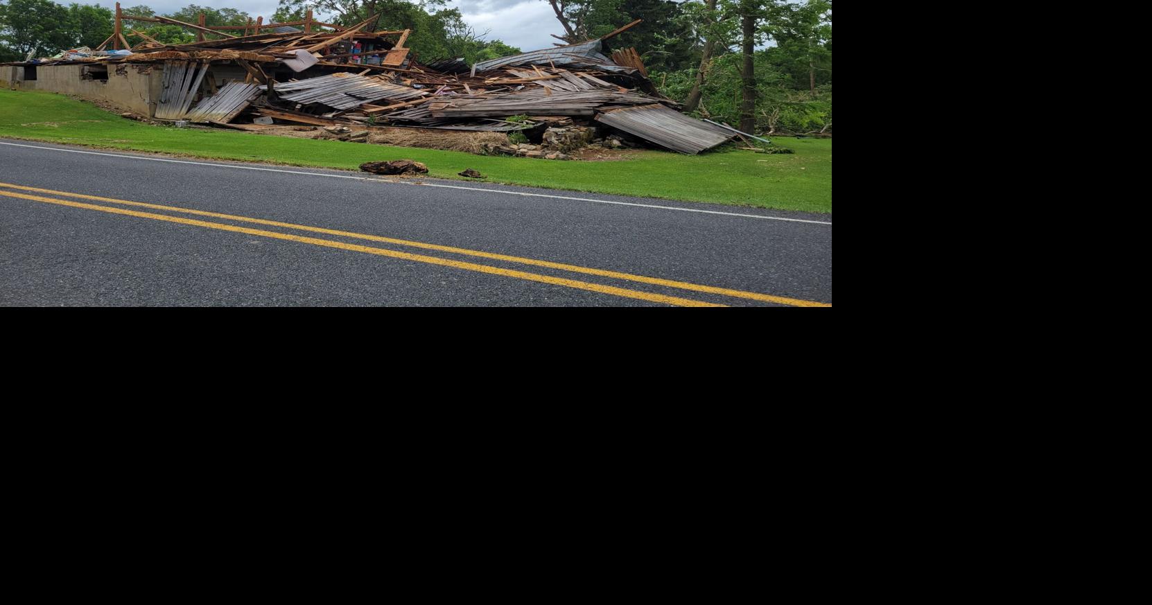 Possible tornado touches down in Winfield, destroys barn; Union County ...