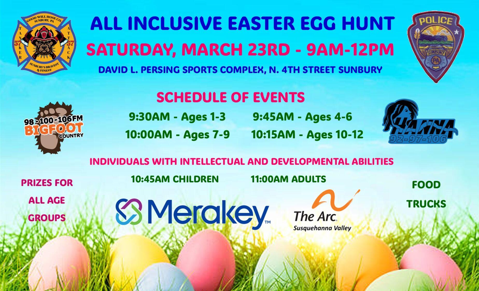 Good Will Hose Company, Sunbury Police team up on inclusive Easter egg hunt | News | dailyitem.com