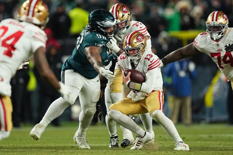 Purdy, 49ers eliminate defending Super Bowl champion Eagles with 23-19 ...