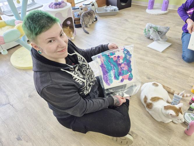 Cat Gallery holds cat painting session | News | dailyitem.com