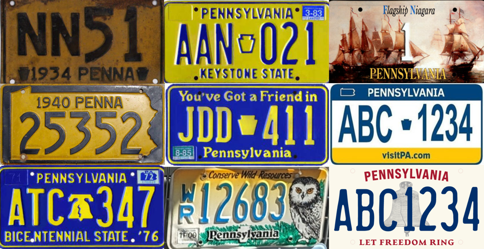 License plate overhaul offers window into Pa.’s rich history of designs ...