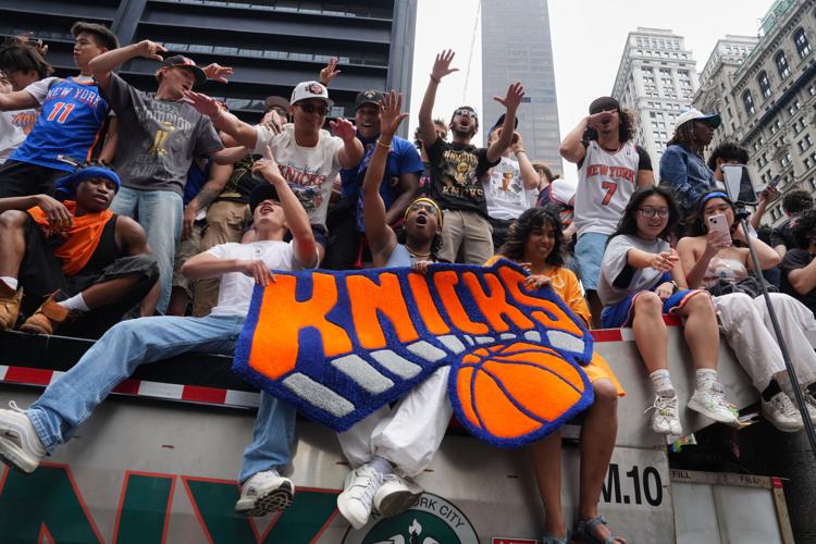 New York Knicks revel in their NBA victory parade as joyous fans and ...