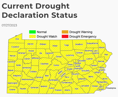 Pa. still in drought watch, 2 Valley counties have low water levels ...