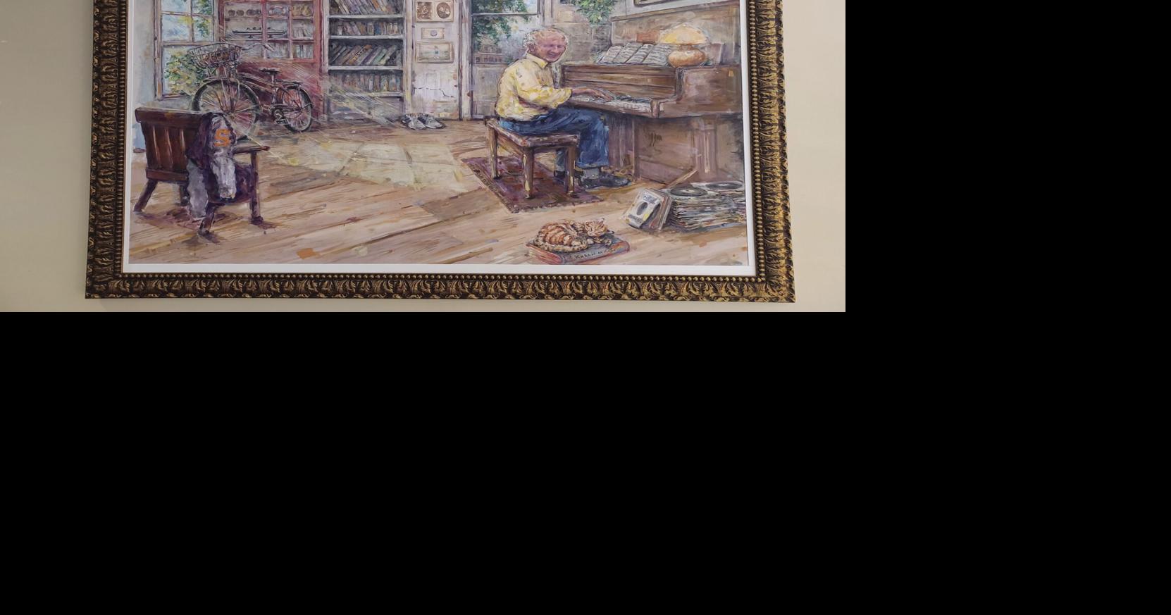 Conmpleted Rudy Gelnett mural ahown at library | News | dailyitem.com