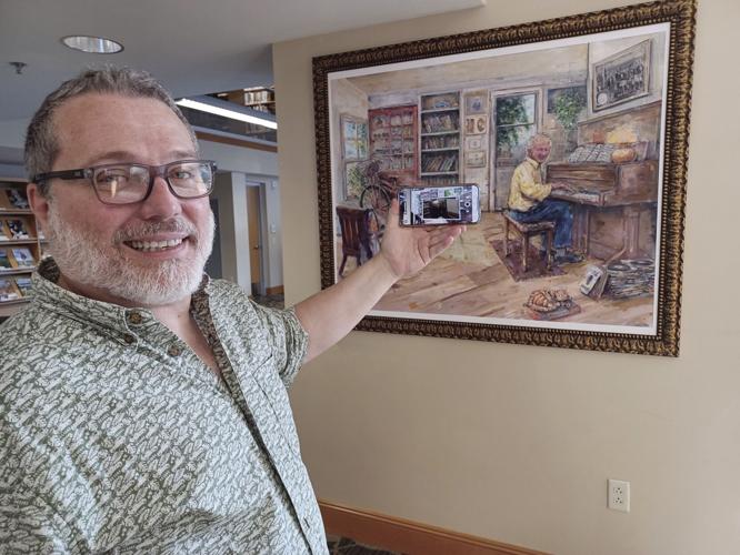 Conmpleted Rudy Gelnett mural ahown at library | News | dailyitem.com