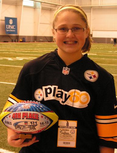Shambach competes in the NFL Punt, Pass & Kick Team Championship ...