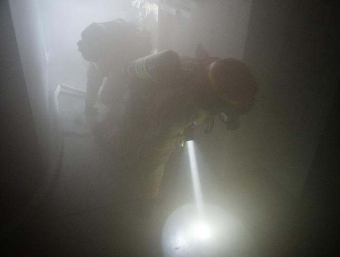 Smoke maze provides real life firefighting scenario for Danville High ...