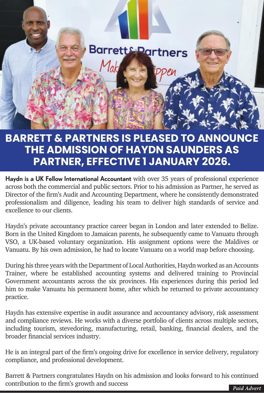 Barrett & Partners | Public Notice | dailypost.vu