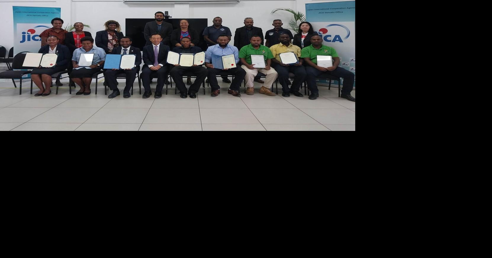 Eight Trained Public Servants Awarded JICA Vanuatu Certificates | News ...