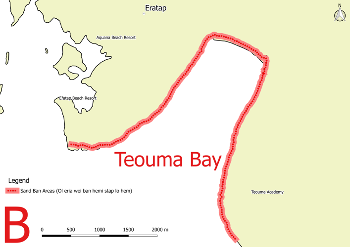 Ban on commercial coastal sand mining along Teouma Bay and Mele Bay ...