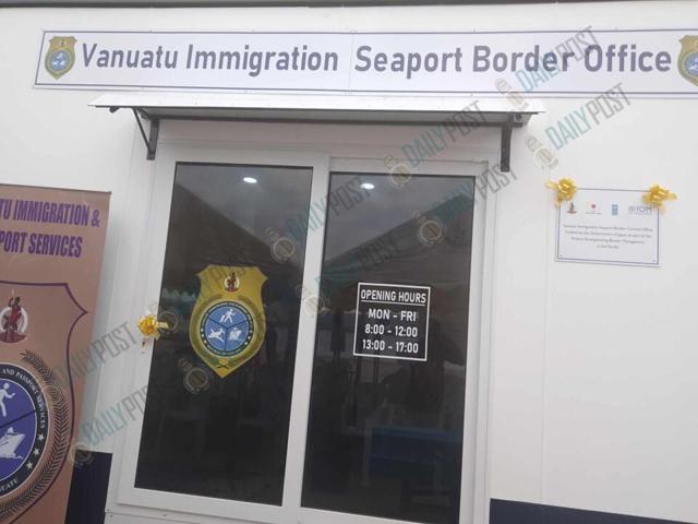 New Immigration Seaport Border Control Office opens | News | dailypost.vu