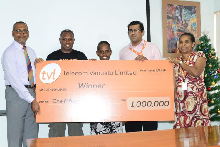 Young mother wins Vt1 million TVL draw | News | dailypost.vu
