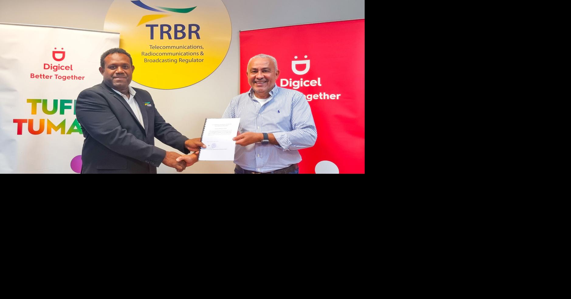 TRBR Renews Digicel Vanuatu Operating Licence | News | dailypost.vu